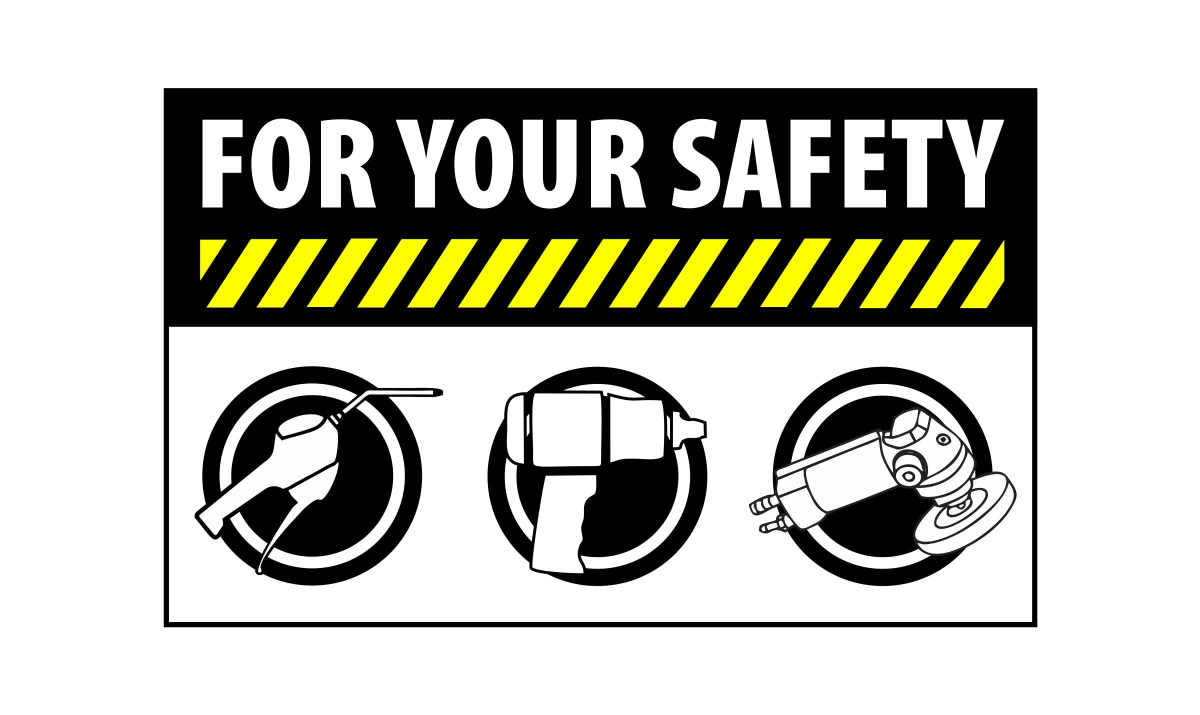 Consider safety when operating pneumatic - air tools