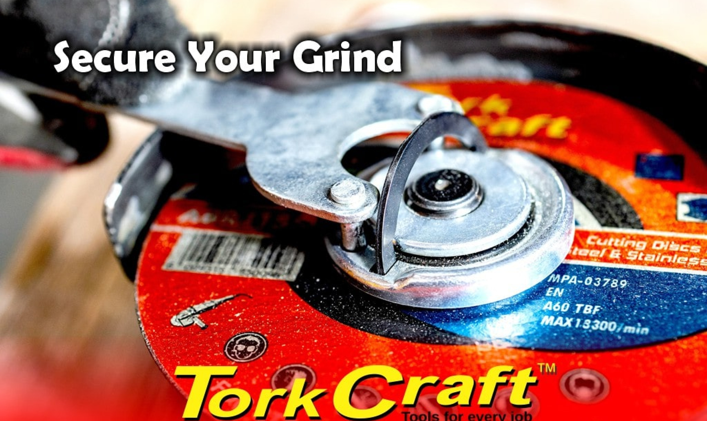 TORK CRAFT MOUNTS GRINDER WHEELS AS EASY AS 1-2-3