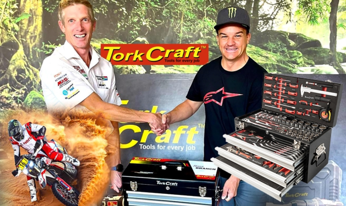 Dakar hero Branch joins forces with Tork Craft tools