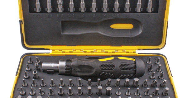 101PC SCREWDRIVER INSERT BIT SET IN STORAGE CASE ALL BIT TYPES INCLU