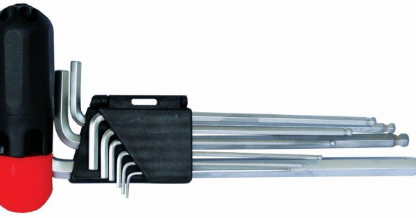 9PC BALL POINT ALLEN KEY SET WITH INTERCHANGEABLE HANDLE