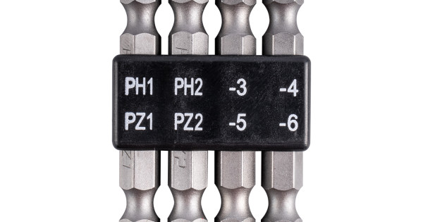 4PC 65MM DOUBLE END BIT SET PZ/PH/SL